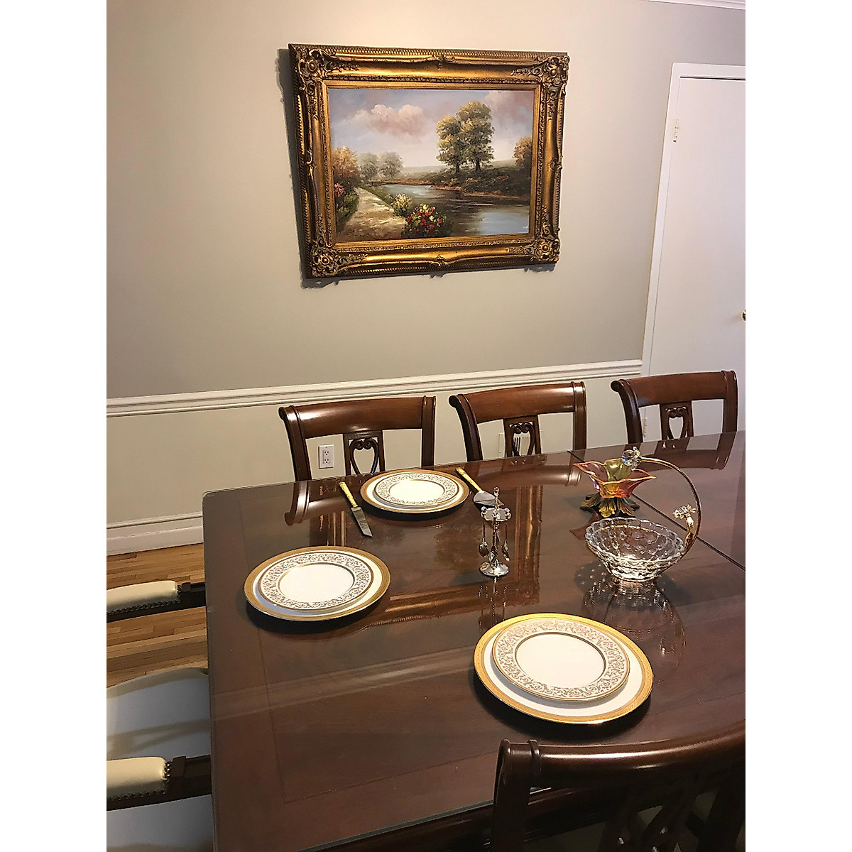 Elegant 2 Piece Cake Server Set 1 Cake Knife and 1 Cake Server 2 Tone Made of Stainless Steel and Beautiful Gold Design Ideal for Weddings, Parties, Elegant Events.