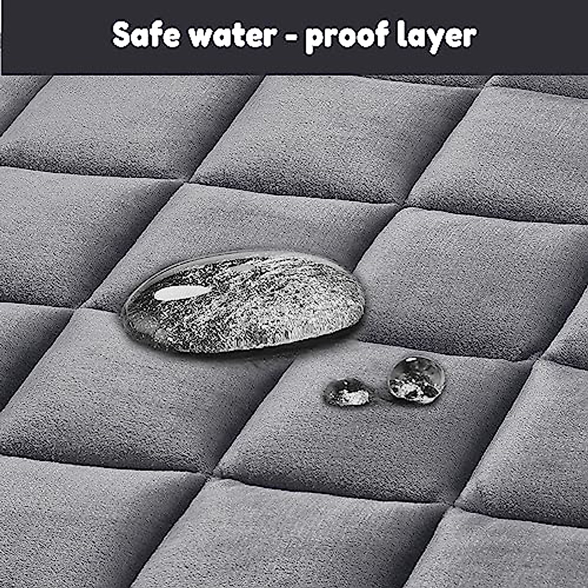 Allisandro Waterproof Dog Blanket,Thick and Non Slip Dog Bed Sofa Cover Pet Mat for Couch Sofa Bed Furniture & Small, Medium, Large Dogs, Grey, 48 x 30 Inches