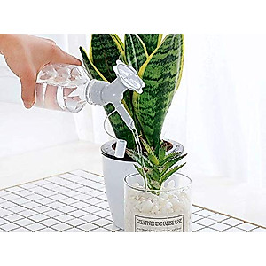 LuFOX 3Pcs Plastic Dual Head Bottle Cap Sprinkler, Bottle Watering Spout Bonsai Watering Can for Indoor Seedlings Plant, Garden Tool