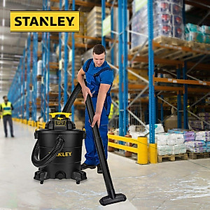 STANLEY 12 Gallon Wet/Dry Vacuum, 5.5 Peak HP, Multifunctional 3 in 1 Shop Vacuum with Blower,1-7/8"x6 Hose, Range for Garage, Carpet Clean, Jobsite SL18199P