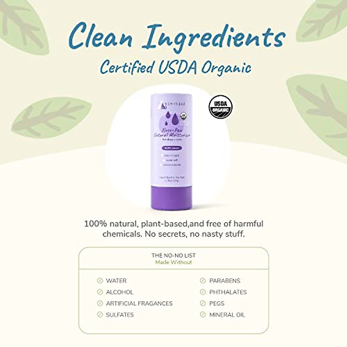 kin+kind Organic Dog and Cat Nose and Paw Balm Stick - 1.76oz Shea Butter - Pet Supplies for Puppies and Dogs - Dog Accessories, Dog Supplies, Dog Paw Balm, Dog Nose Balm, Paw Butter Balm for Dogs