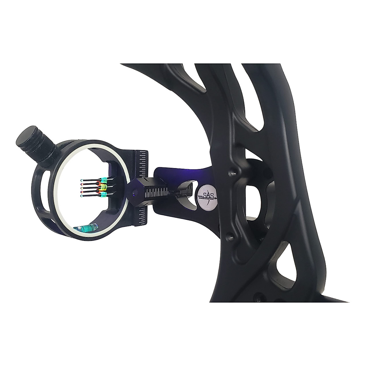 Southland Archery Supply SAS 5-Pin .029 Fiber Optics Bow Sight with LED Sight Light (Black)