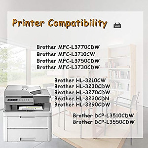 (4 Pack,1BK+1M+1Y+1C) TN223 TN223BK TN223C TN223M TN223Y Toner Cartridge Compatible for Brother MFC-L3770CDW L3710CW L3750CDW L3730CDW HL-3210CW 3230CDW 3270CDW DCP-L3510CDW Printers,Sold by AcToner.