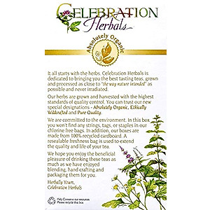 Celebration Herbals Organic Chaste Tree Berries Tea, 24 Bags