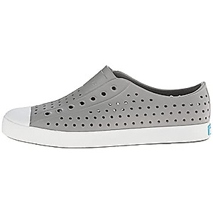 Native Shoes, Jefferson, Lightweight Sneaker for Adults, Pigeon Grey/Shell White, 10 M US Women/8 M US Men
