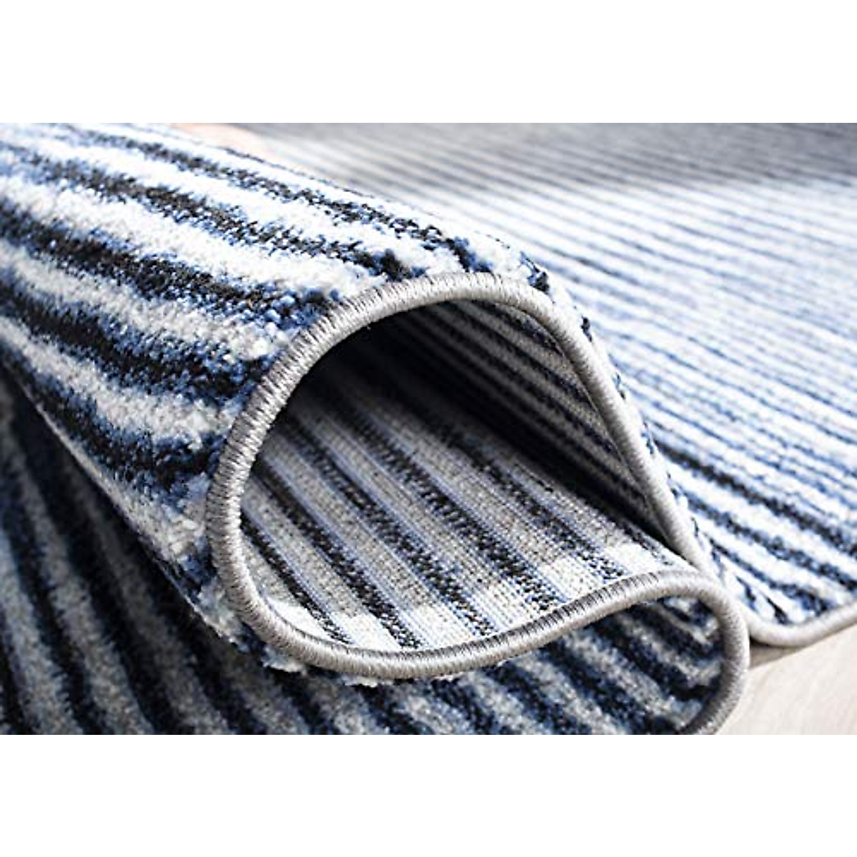 SAFAVIEH Galaxy Collection 8' x 10' Blue / Navy GAL115M Modern Non-Shedding Living Room Bedroom Dining Home Office Area Rug