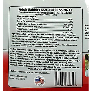 Sherwood Pet Health Professional Adult Rabbit Food (10 pounds)