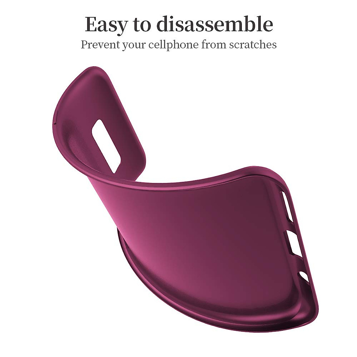 X-Level Galaxy S10e Slim Fit TPU Case - Ultra-Thin Matte Finish, Soft Bumper Cover, Wine Red