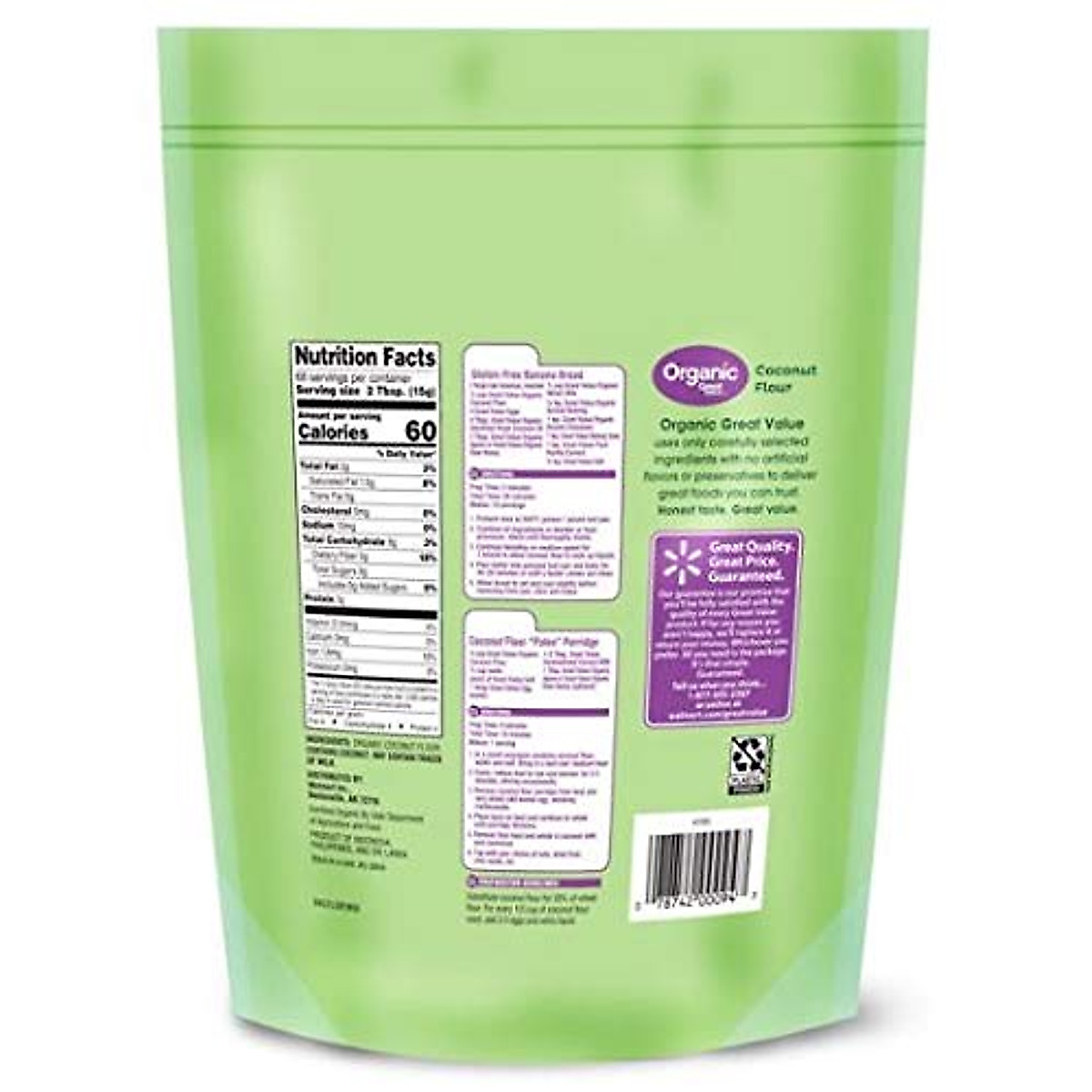 Great Value Organic Coconut Flour - Great for Baking
