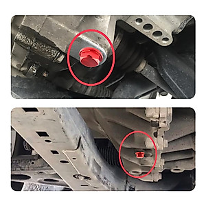 M12*1.75 Magnetic Oil Drain Plug with Gaskets Compatible with Buick Cadillac Chevrolet GMC Lincoln Ford,Automotive Replacement Engine Oil Drain Plugs OEM:#DP002 090-936CD 090-091 090-175CD (Silver)