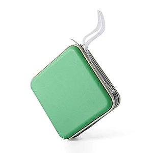 Home Wing CD/DVD Case 30 Capactiy Hold for Car Trip Hard Plastic DVD Storage for Kids Collection Green