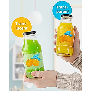 Sticker Paper Clear Printable Vinyl for Inkjet Printer-25 Transparent Dry-Quick Sheets of 8.5’’x11’’ Decals and Labels Self-Adhesive Non-Waterproof Papers Tear Resistance Bright Color for DIY