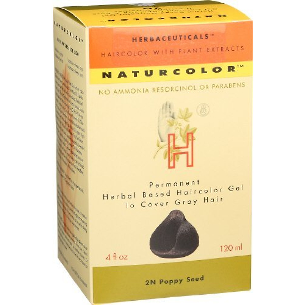 naturcolor Haircolor - Poppy Seed Hair Dye, 4 Fl Oz (2N)