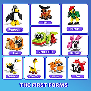 HOGOKIDS Party Favors for Kids 10 Pack - 30 Kinds of Animals Building Blocks Toy Set for Birthday Party Favors Goodie Bags Stuffers Classroom Prizes, Easter Gifts for Boys Girls Ages 4-12+