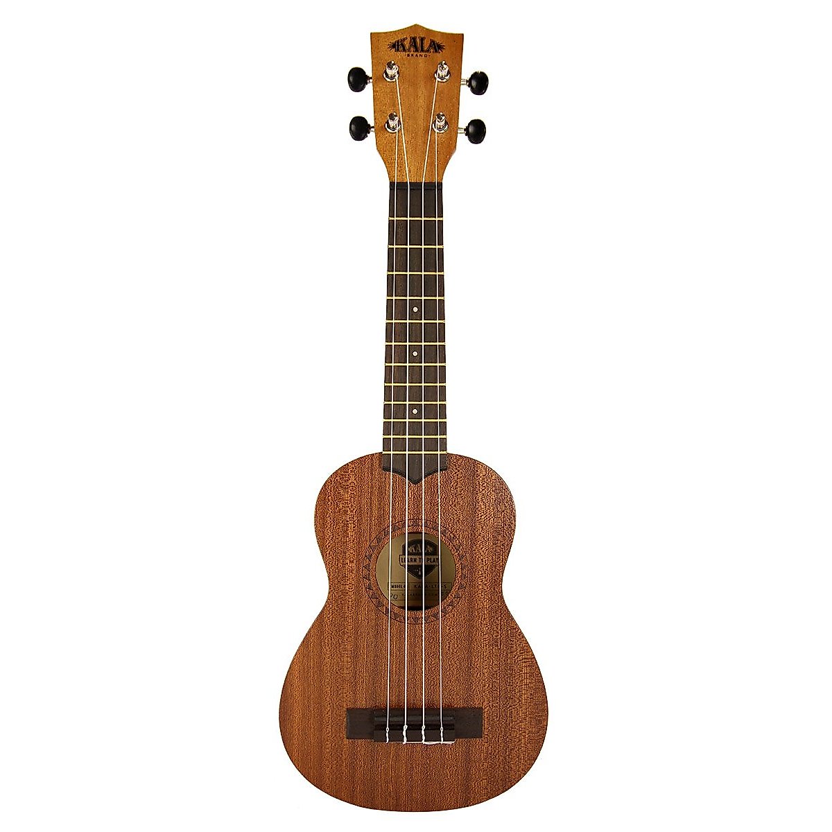 Official Kala Learn to Play Ukulele Soprano Starter Kit, Satin Mahogany – Includes online lessons, tuner app, and booklet (KALA-LTP-S)