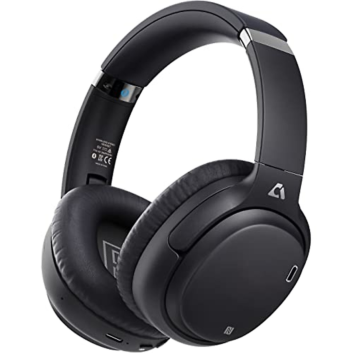 Ankbit E600 Wireless Over-Ear Headphones with aptX HD aptX Low Latency AAC, Wireless Bluetooth 5.1 Headphones for Music/TV, 60 Hours of Listening Time, Dual Connection, Built-in Mic
