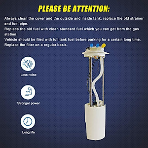 Fuel Pump Compatible with Chevy Pickup Silverado GMC Sierra 1999 2000 2001 2002 2003 2004 4.3L 4.8L 5.3L 6.0L 8.1L w/sending unit fuel pressure sensor replaces # E3500M