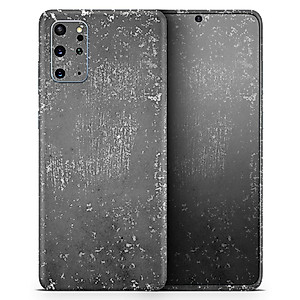 DesignSkinz Distressed Silver Texture v14 Protective Vinyl Decal Wrap Skin Cover Compatible with The Samsung Galaxy S20 (Screen Trim & Back Glass Skin)