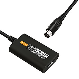 Kacenray HDMI Converter for Sega Saturn 1080P Upscaler HDMI Adapter Cable S-Video Input 4:3/16:9 Aspect Ratio Switching