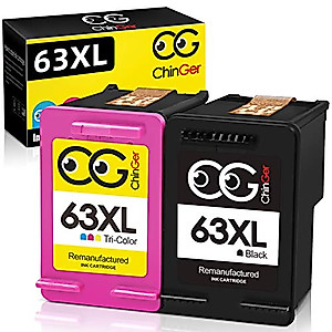 CG CHINGER Remanufactured Ink Cartridge Replacement for HP 63 63XL to use with HP OfficeJet 5255 5258 5260 3830 Envy 4520 4516 DeskJet 1112 2132 3630 3632 Printer(1 Black, 1 Tri-Color)…