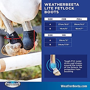 Weatherbeeta Lite Fetlock Boots, White, Cob