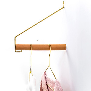 Tosnail 30 Pack 16.5" Stainless Steel Strong Wire Metal Hangers, Heavy Duty Clothes Hangers, Space Saving Closet Organizer - Gold