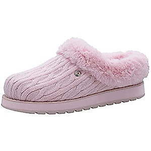 Skechers BOBS from Women's Keepsakes Ice Angel Slipper, Light Pink, 9 M US