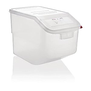 araven 00918 Ingredient Bin, BPA Free, Sliding Lid, 13 gal