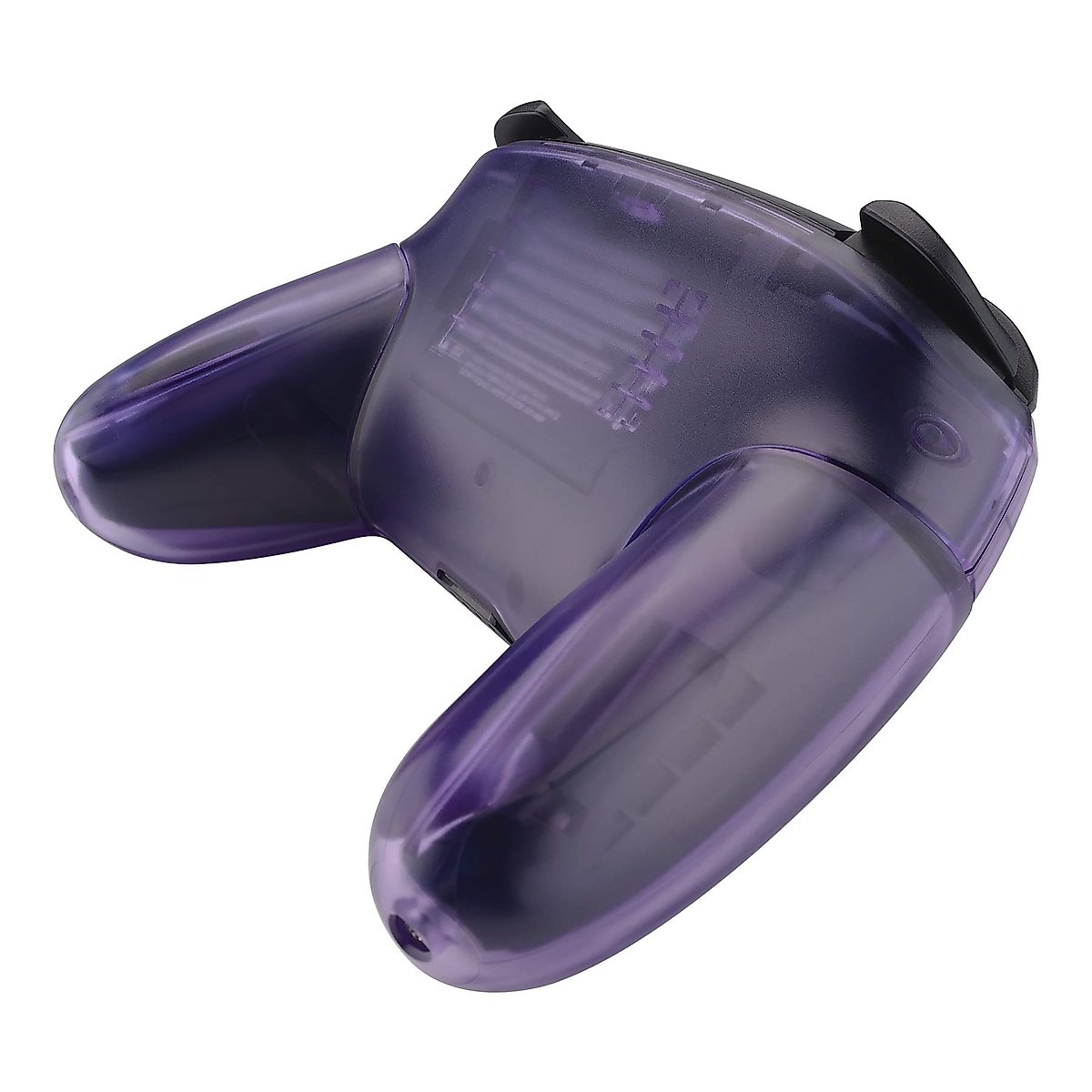 eXtremeRate Clear Atomic Purple Octagonal Gated Sticks Faceplate Backplate Handles, DIY Replacement Grip Housing Shell Cover for Nintendo Switch Pro Controller- Controller NOT Included