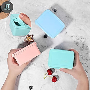 Tanjiae Silicone Snack Containers for Kids, Leak Proof Microwavable Small Tupperware Lunch Box Containers with Lids for Toddlers, 1 Cup BPA Free Freezer Molds for Soups/Baby Food Storage (13.5oz)
