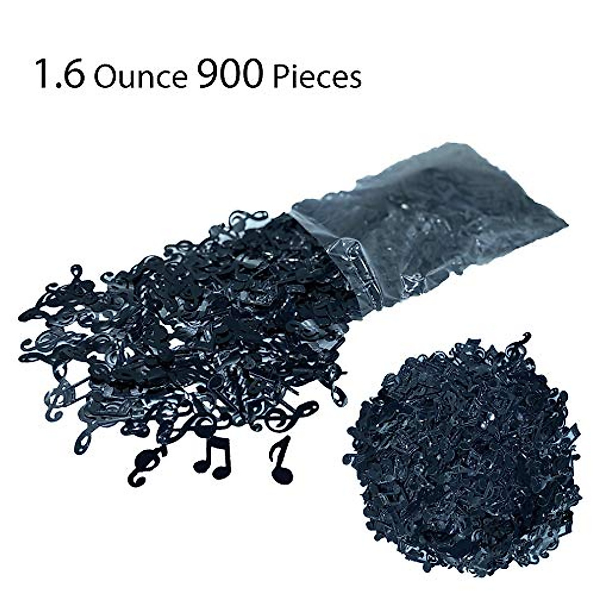 Music Confetti Musical Notes Confetti Black Musical Clef Cutout for Music Party Reception Birthday Wedding Engagement Baby Shower Karaoke Party Decoration Supplies 3 style (Music)