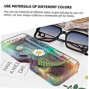 ADOCARN 2pcs Resin Glasses Holder Molds for Resin Silicone Coaster Mold Silicone Square Mold Eyeglasses Holder Making Mold Jewelry Storage Tray Molds Resin Silicone Mold Glasses Tray Molds