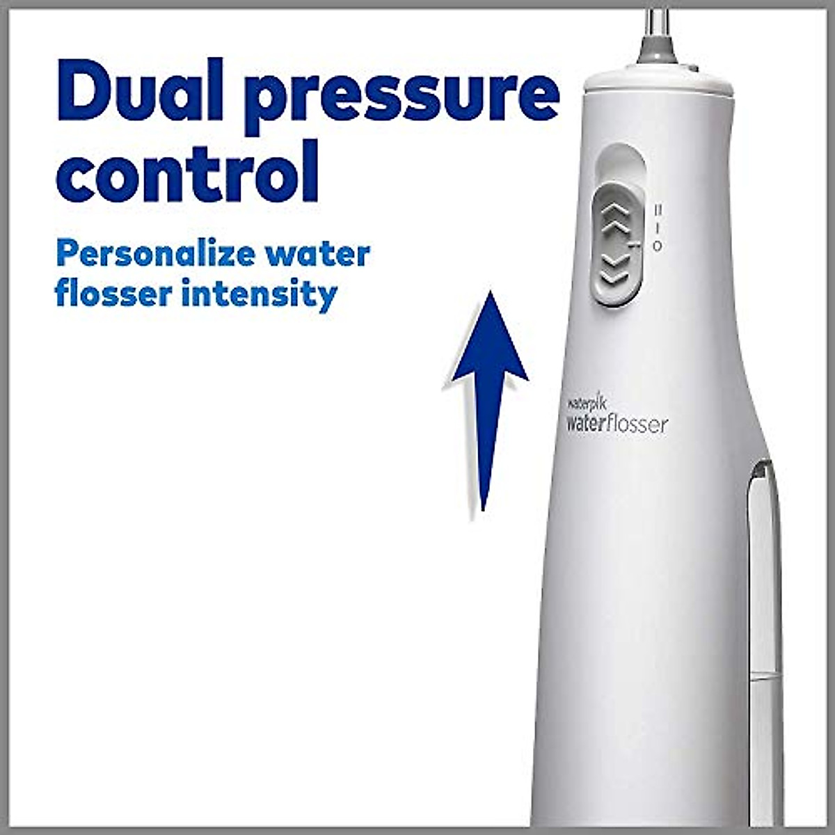 Waterpik WF02 Cordless Express Water Flosser and Replacement Plaque Seeker Tips Pack of 2 for Implants and Dental Work, Battery Operated, Portable & Waterproof