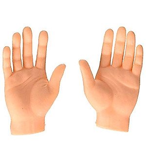 PHEZEN Hand Finger Puppet, 10 Pack Portable Tiny Hands, Little Finger Props for Hands, Mini Hand Puppet with Left Hands and Right Hands for Game Party, Mini Prank Hand & Gag Gifts for Adults