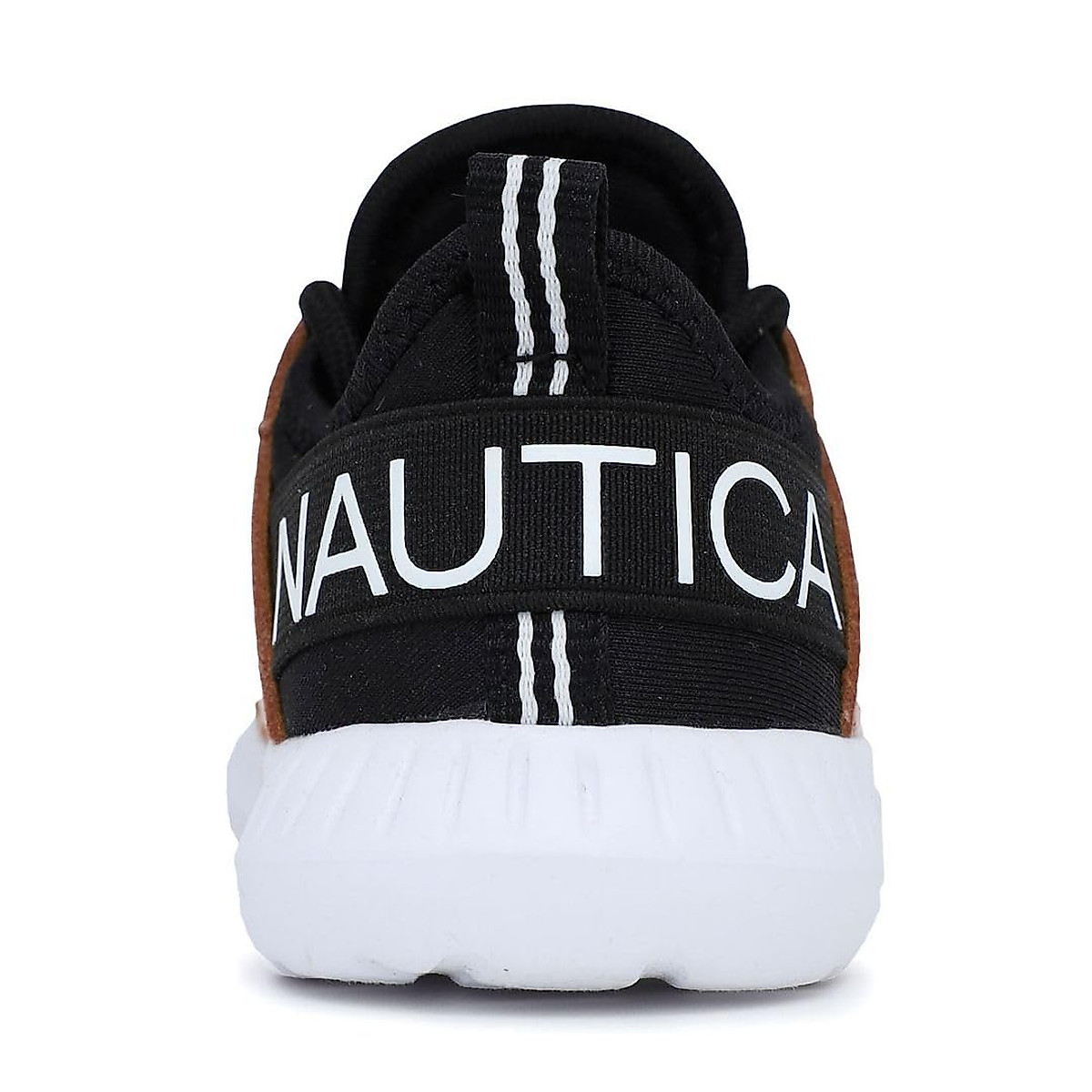 Nautica Youth Girls Athletic Fashion Lace Up Tennis Sneakers-Kappil Metallic-Rose Gold Black Size-2