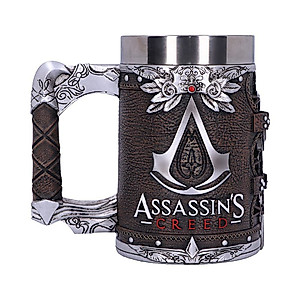 Nemesis Now Video Game Merch Tankard, Hand-Painted Resin Beer Mug, Stainless Steel Removable Insert, Gamer Gifts, 15.5cm - Assassin's Creed The Brotherhood