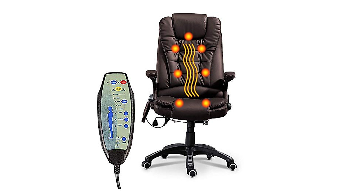Heated Ergonomic Massage Chair for Office Desk