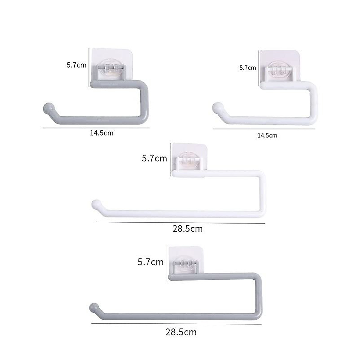 QuTbag Toilet Paper Holder Ship Toilet Paper Holder Self Adhesive Bathroom Paper Towel Roll Holder for Bathroom Kitchen Paper Towel Holder (Color : S White)