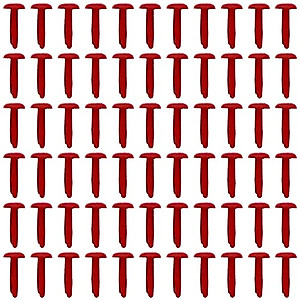 ARTIBETTER 200pcs Mini Brads Iron Metal Brad Paper Fastener for Scrapbooking Craft DIY Paper Red