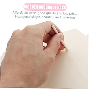 Didiseaon DIY Donut Display 2 Sets Wooden Donut Stand Buffet Desk Baby Donut Holder