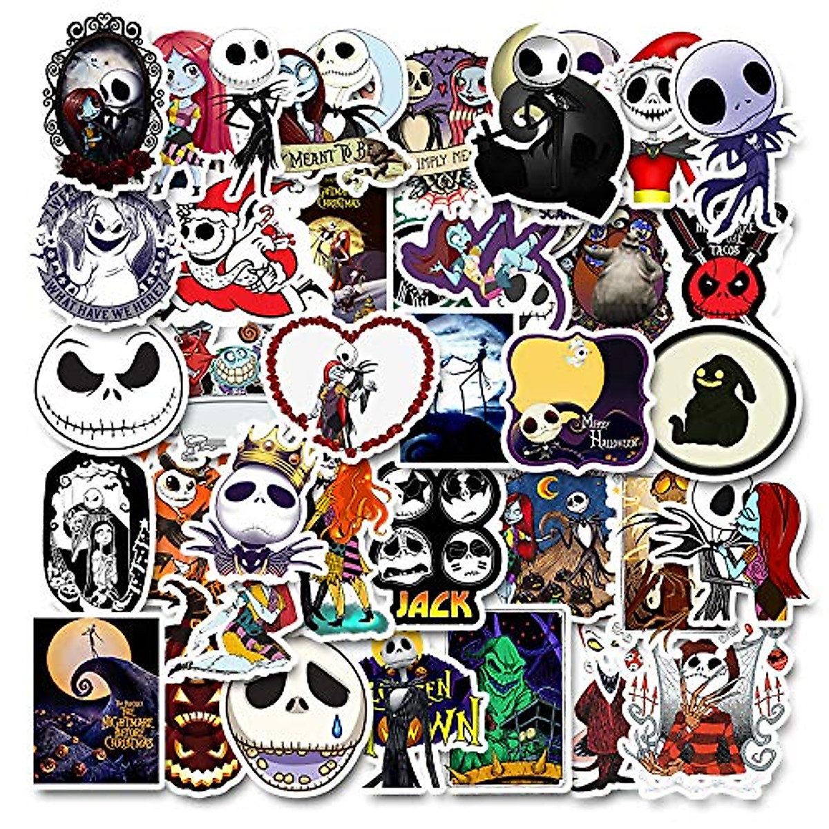 Stickers| 50 PCS | Vinyl Waterproof Stickers for Laptop,Skateboard,Water Bottles,Computer,Phone, Halloween Theme，(Halloween-50PCS)