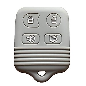 Rpkey Silicone Keyless Entry Remote Control Key Fob Cover Case protector Replacement Fit For Ford Mustang Edge Escape Expedition Explorer Focus Escort Lincoln Mercury CWTWB1U331 GQ43VT11T (gray)