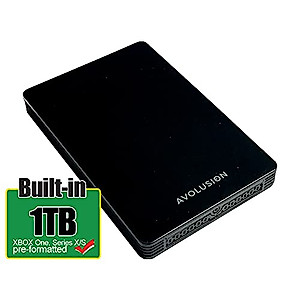 Avolusion HD250U3-Z1-PRO 1TB USB 3.0 Portable External Gaming Hard Drive (for Xbox One X, S & Series X|S - Pre-Formatted) - 2 Year Warranty