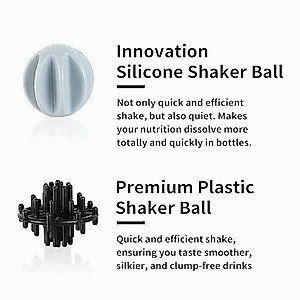 TOOFEEL Shaker Bottle Stainless Steel - 20 oz Double Walled Insulated Shaker Cups for Protein Shakes, Keeps Cold/Hot, Shaker Bottle for Protein Mixes, Gym Workout Protein Shaker Bottle