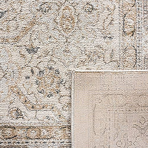 SAFAVIEH Isabella Collection 5'3" x 7'6" Cream/Beige ISA916B Oriental Non-Shedding Living Room Bedroom Dining Home Office Area Rug