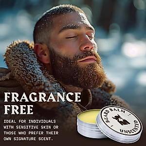 Striking Viking Beard Balm for Men - Unscented Leave-In Conditioner & Styling Balm with Naturally Derived Beard Butter, Argan & Jojoba Oils, 2 Ounce (Pack of 1)