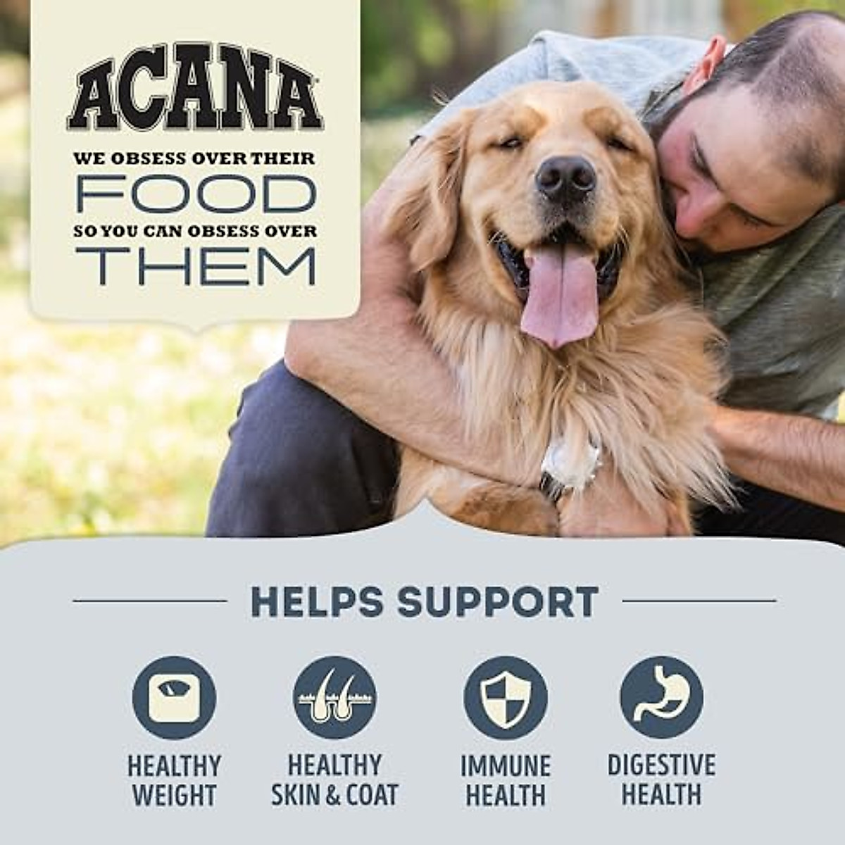 ACANA Adult Dry Dog Food, Light & Fit Recipe, Grain Free Dog Food, 25lb
