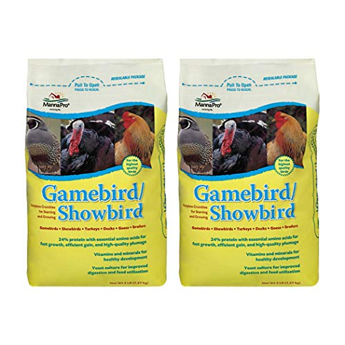 Manna Pro Gamebird Showbird Crumbles, 5 Pounds (Pack of 2)