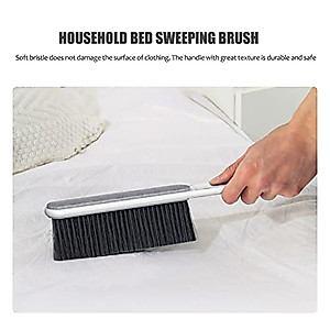 Healifty 1pc dust Brush Bed Cleaning Brush Woodworking Brush Broom Wooden Shop Brush Wooden dusting Brush car Cleaner Bench Brush Furniture Duster Dustpan Brush Pot Brush White pbt Keyboard