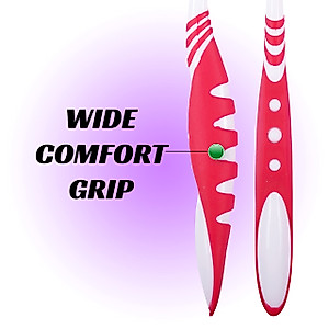 Extra Firm Toothbrush, Hard Bristle Toothbrush Set for Adults or Smokers Travel Toothbrush Kit, Hard Multicolor Denture Brush, Large Head, Manual Travel Toothbrush Hard Bristles